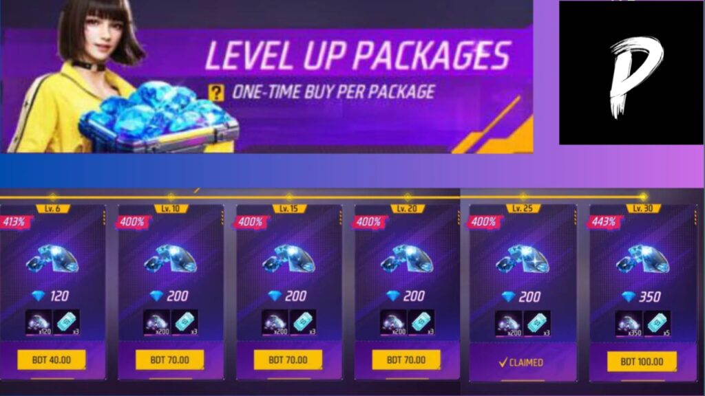 Free fire level up pass – PLAY SHOP BD